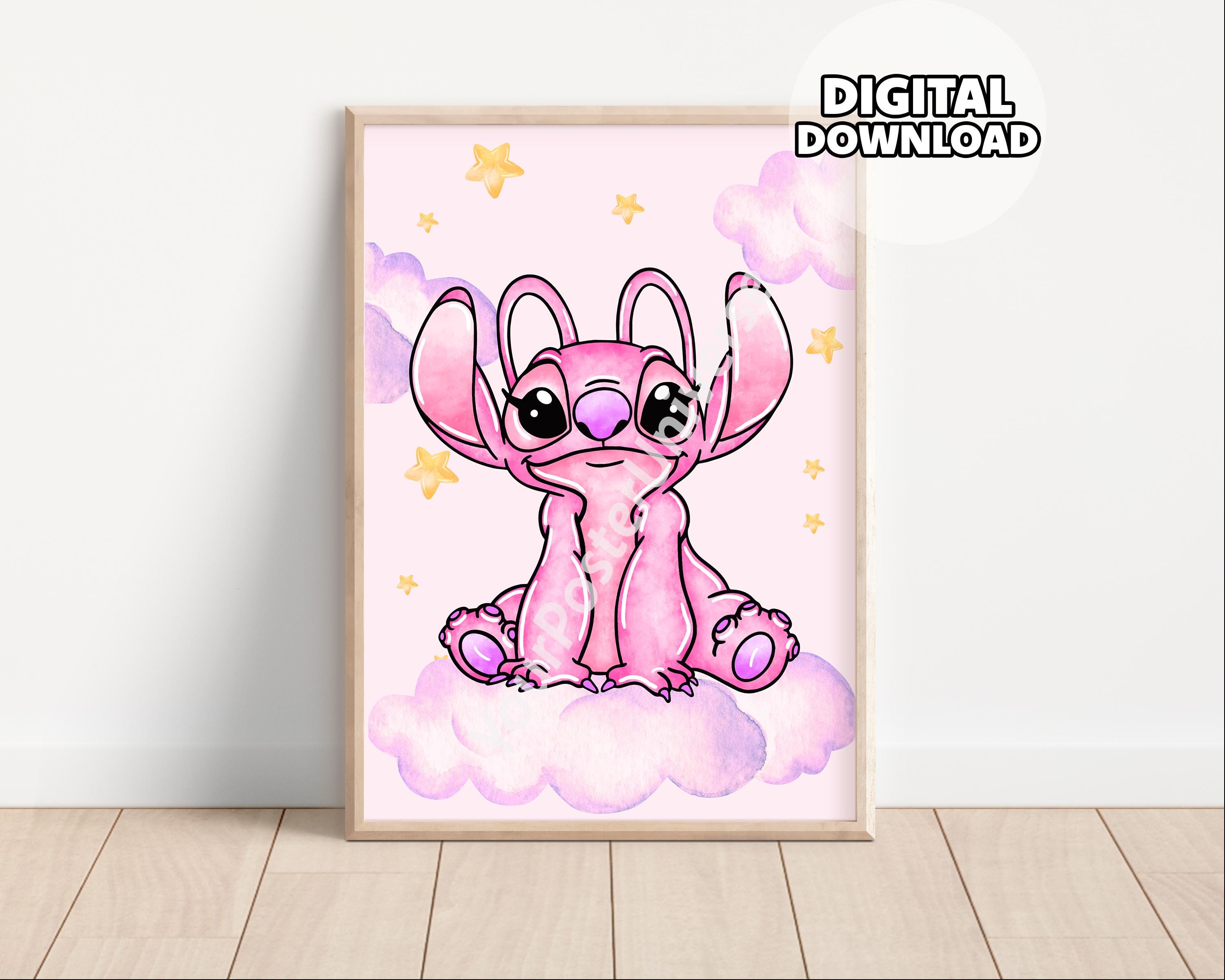 Nursery Stitch & Angel Prints - Drawing Wall Art, Baby Shower Gift ...