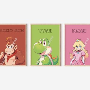9 Super Mario Bros Wall Art - Colorful Posters, Nursery Decor, Kids ...