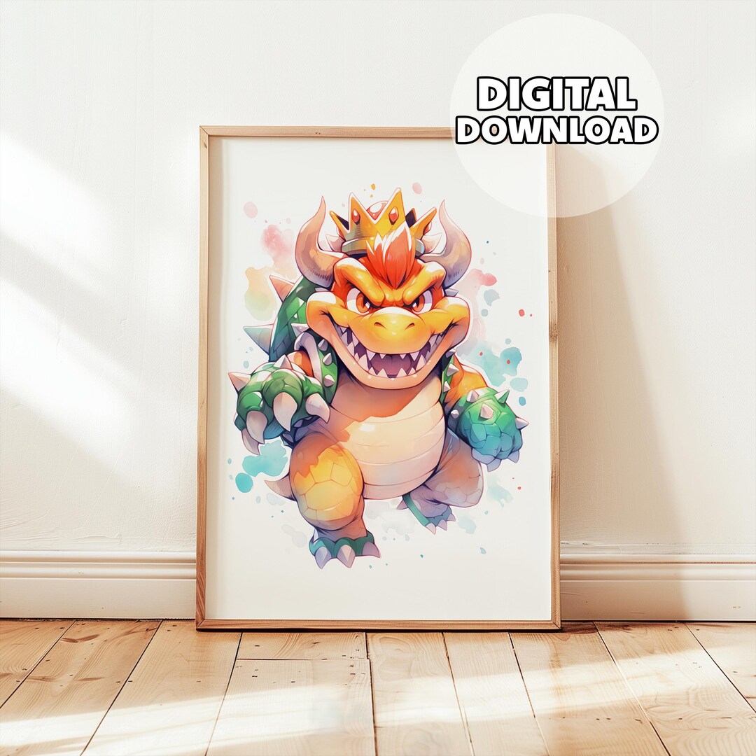 Drawing Super Mario Bros Poster - Mario and Luigi, Prints for Kids ...