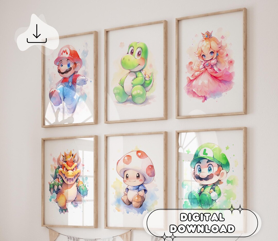 Printable Super Mario Posters - Prints for Kids, Digital Download ...