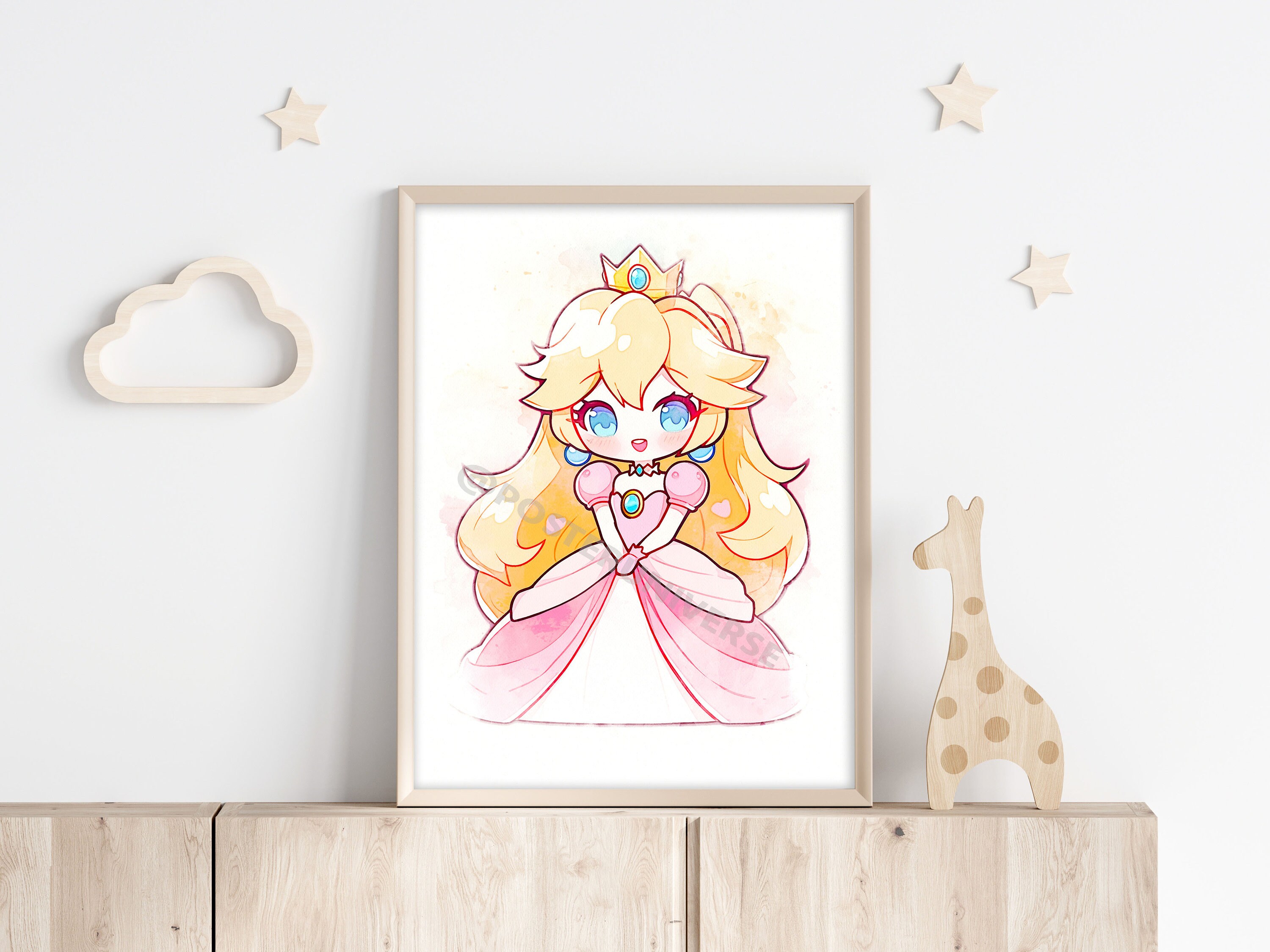 Set of 4 Super Mario Characters Poster Set, Nursery Decor, Wall Art ...