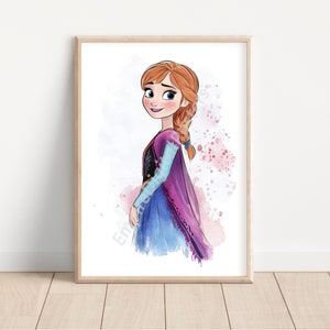 Set of 3 Drawing Frozen Wall Art - Frozen Poster Set, Girls Room Decor ...