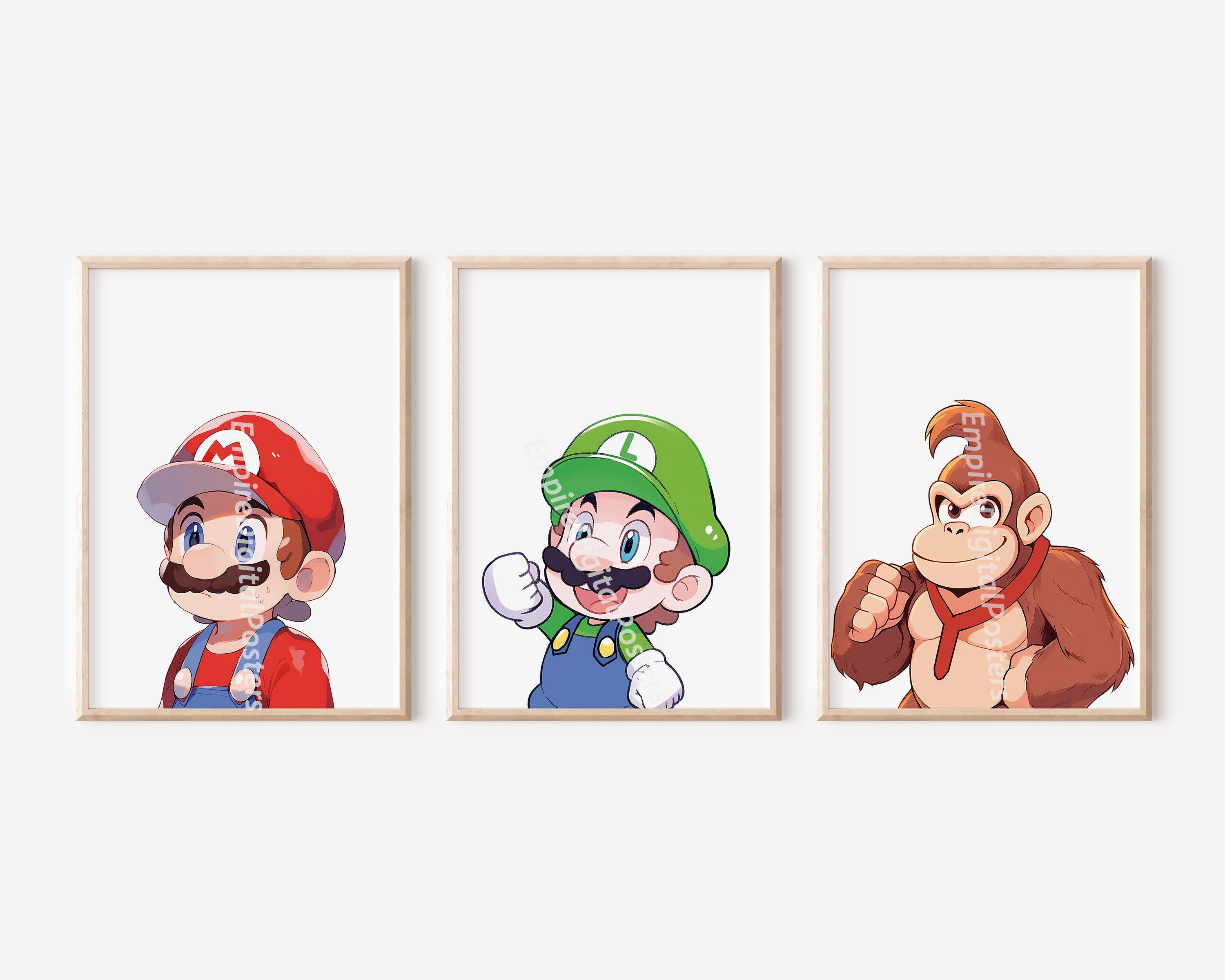 9 Cartoon Mario Posters Digital Download, Prints for Kids, Mario and ...