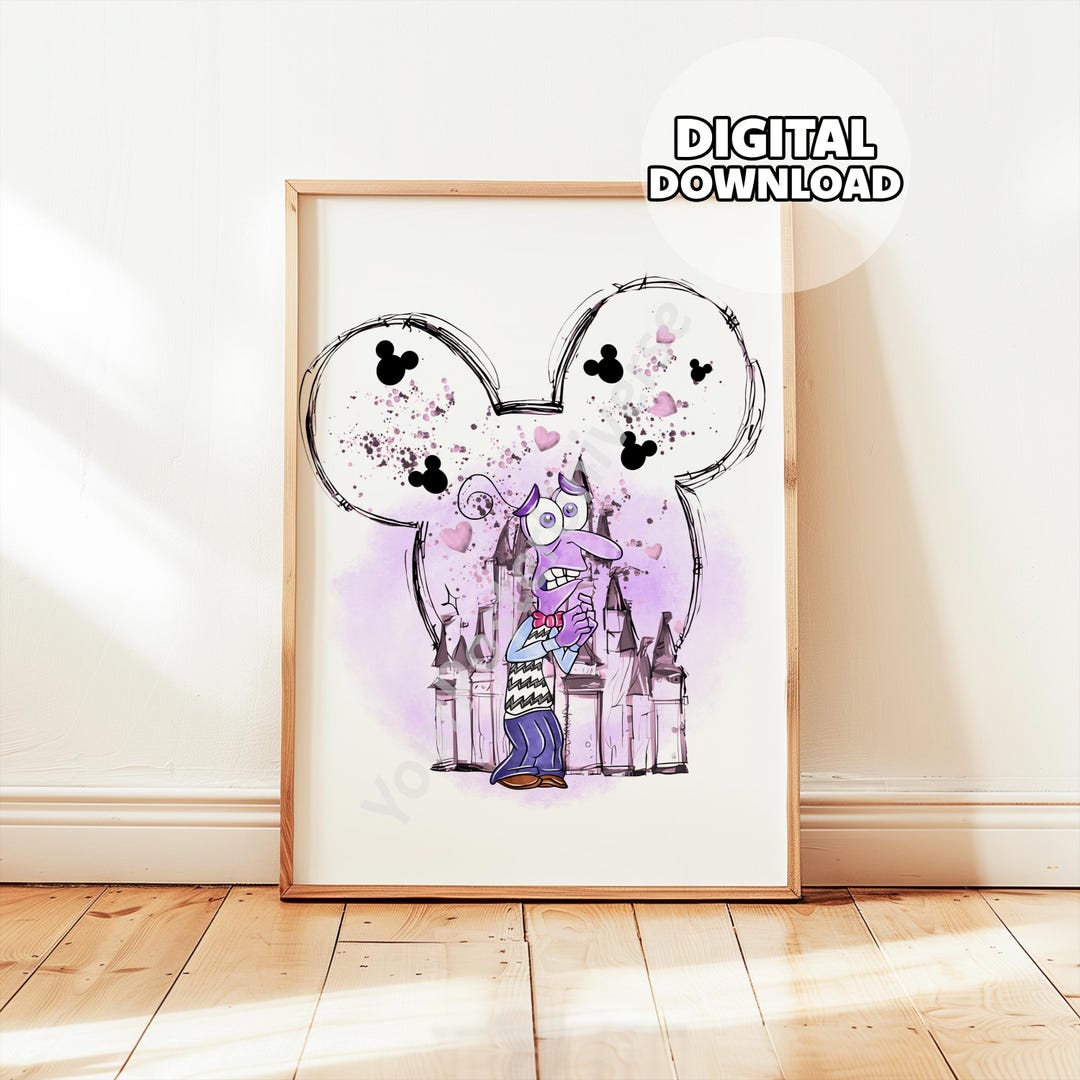 Drawing Inside Out 2 Poster - Fear Poster, Mickey Ears, Emotions Poster ...