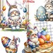 Easter Gnome Clipart Collection Spring Gnomes With Bunnies Eggs Floral ...