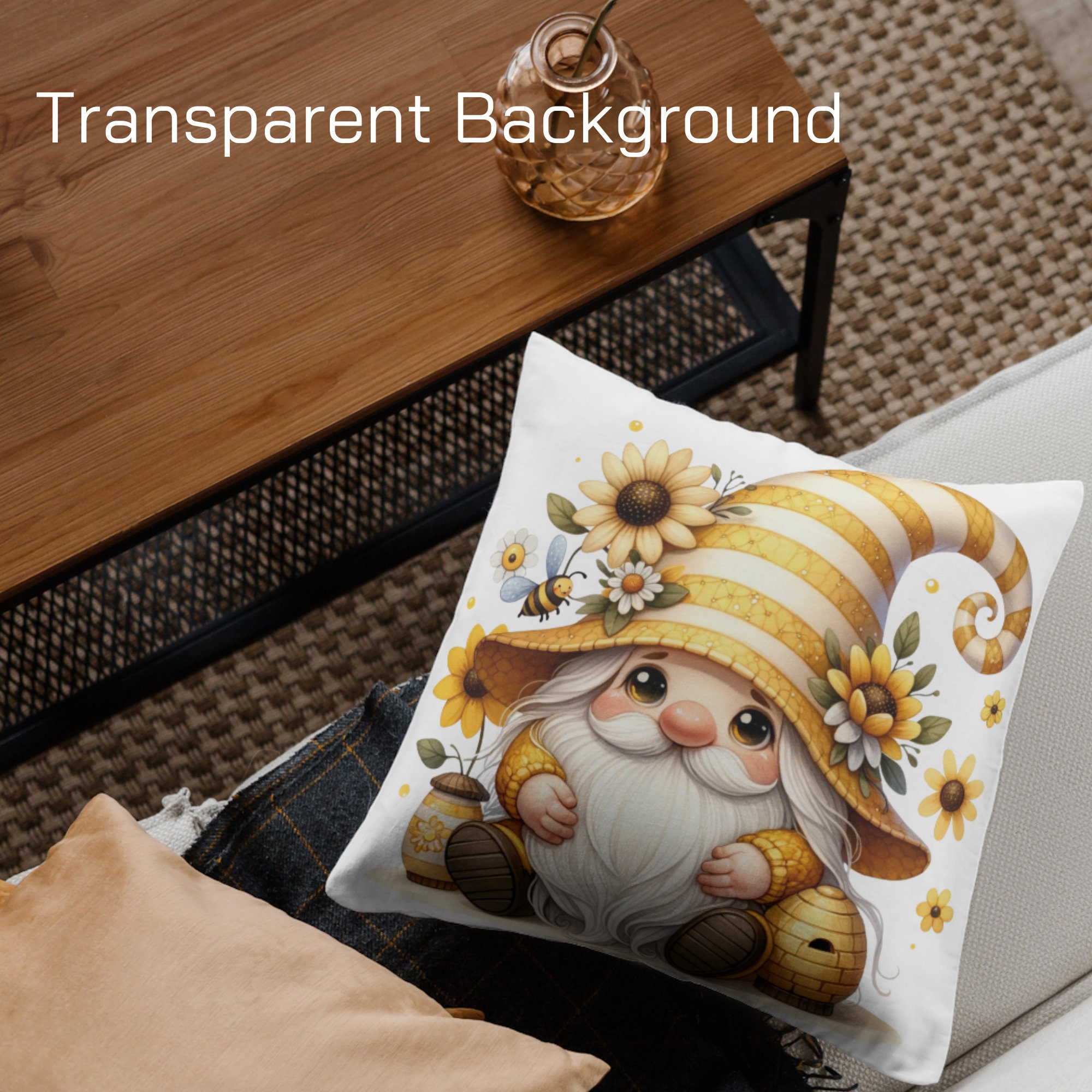 Bumble Bee Gnome Clipart Collection Cute Gardening Gnomes PNG Spring ...