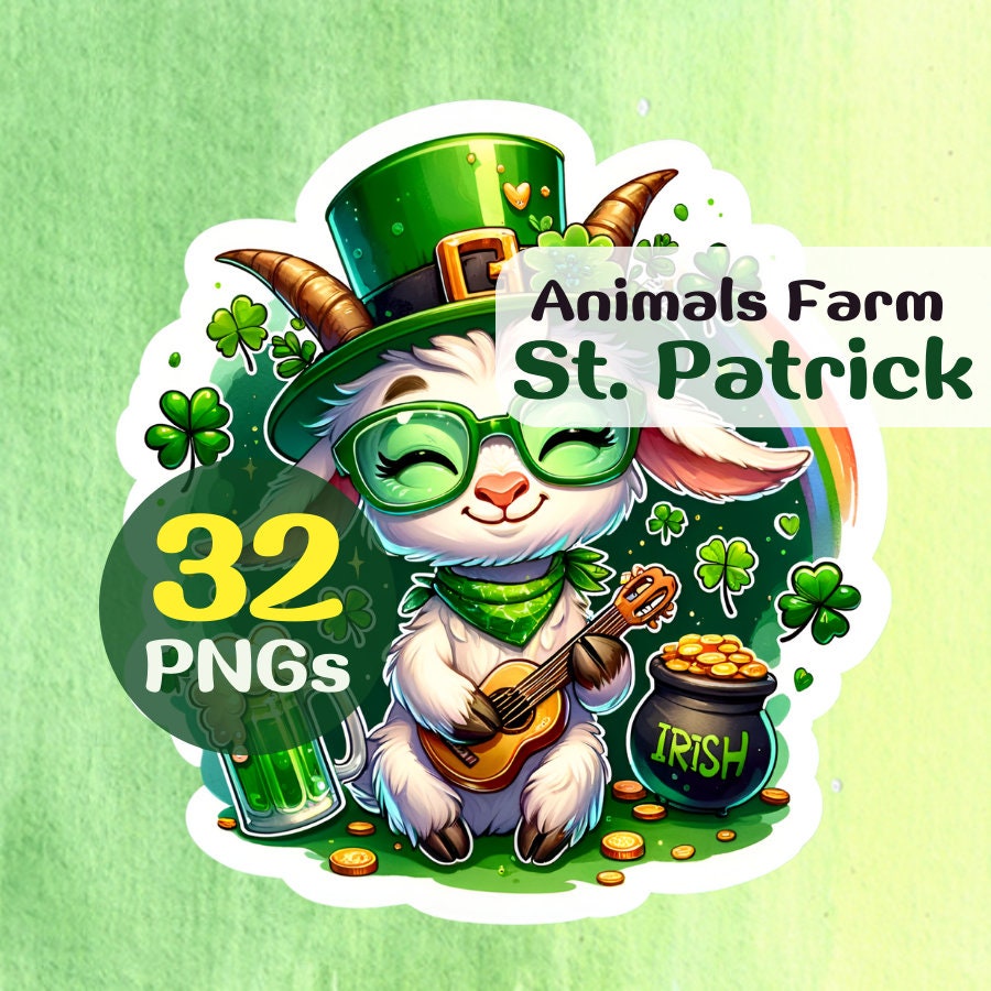 Happy Farm Spring Gnome Clipart Graphic Bundle,st Patrick Day Gnome ...