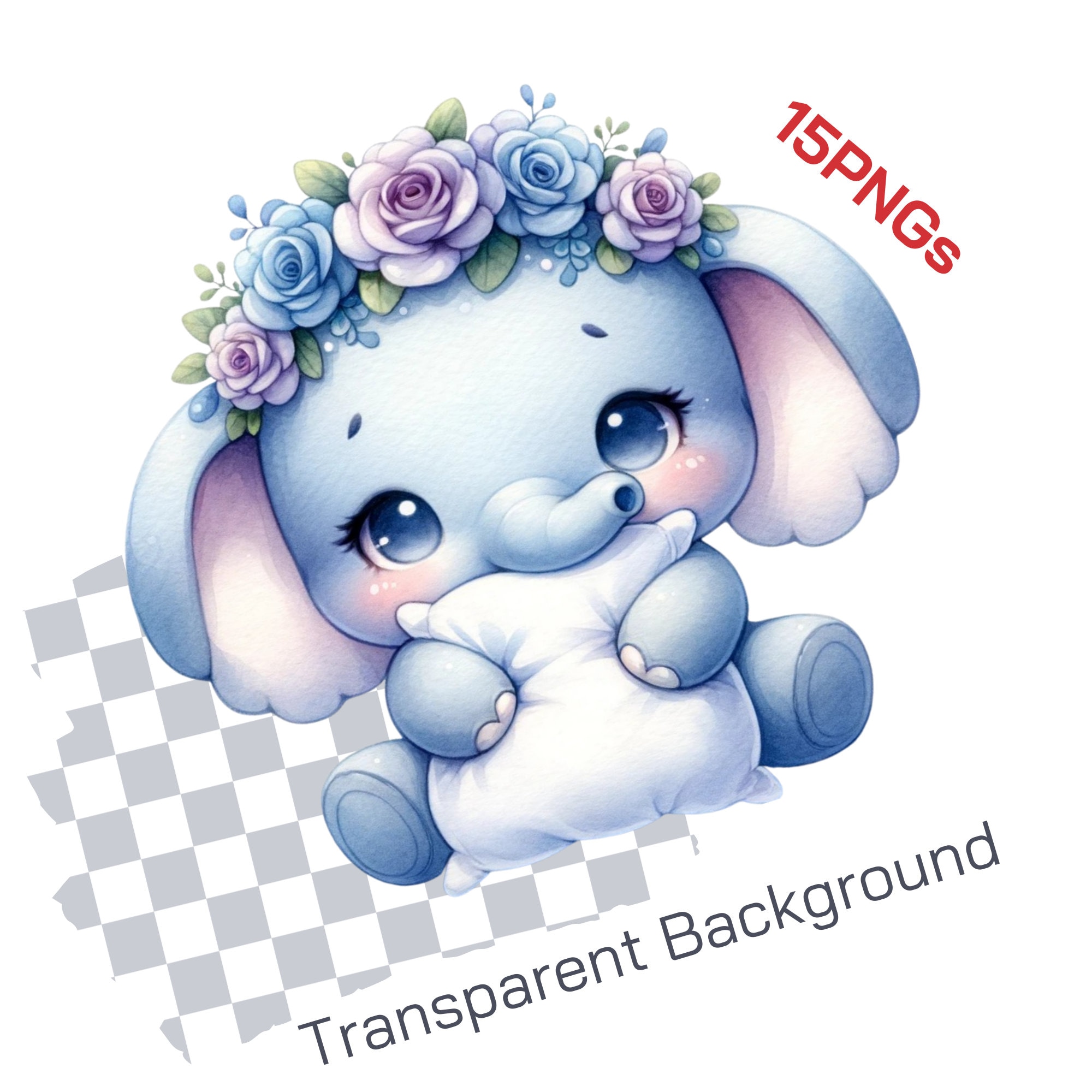 Baby Elephant Png Animals Clipart Cute Elephant Safari Nursery Decor ...