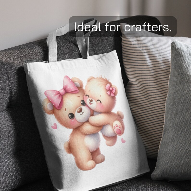 Mama Bear & Baby Bear PNG Clipart Collection | Mother's Day Baby Shower ...