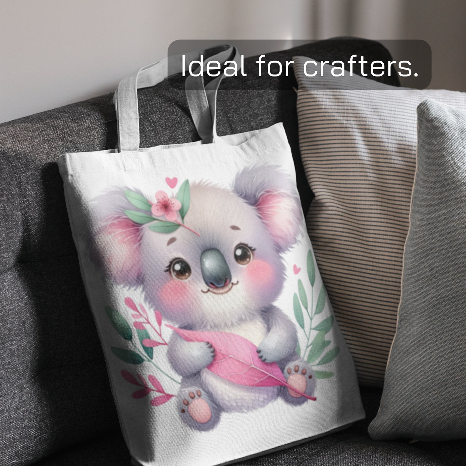 Cozy Koala Decor Clipart Collection | Watercolor Koala Art for Nursery ...
