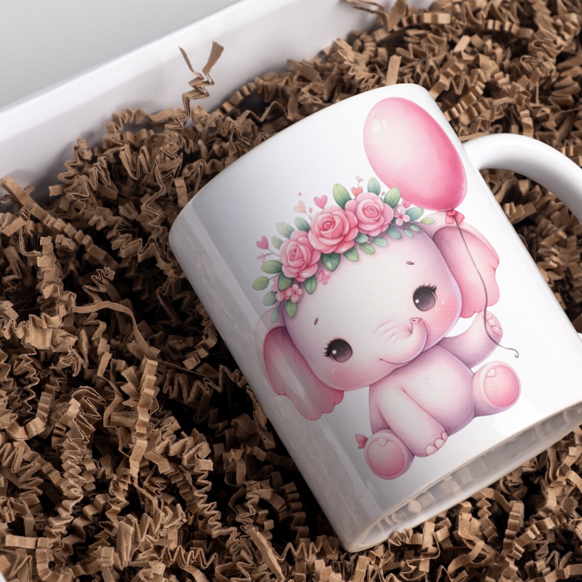 Pink Baby Elephant Clipart Adorable Safar-jungle Nursery PNG, Cute Pink ...