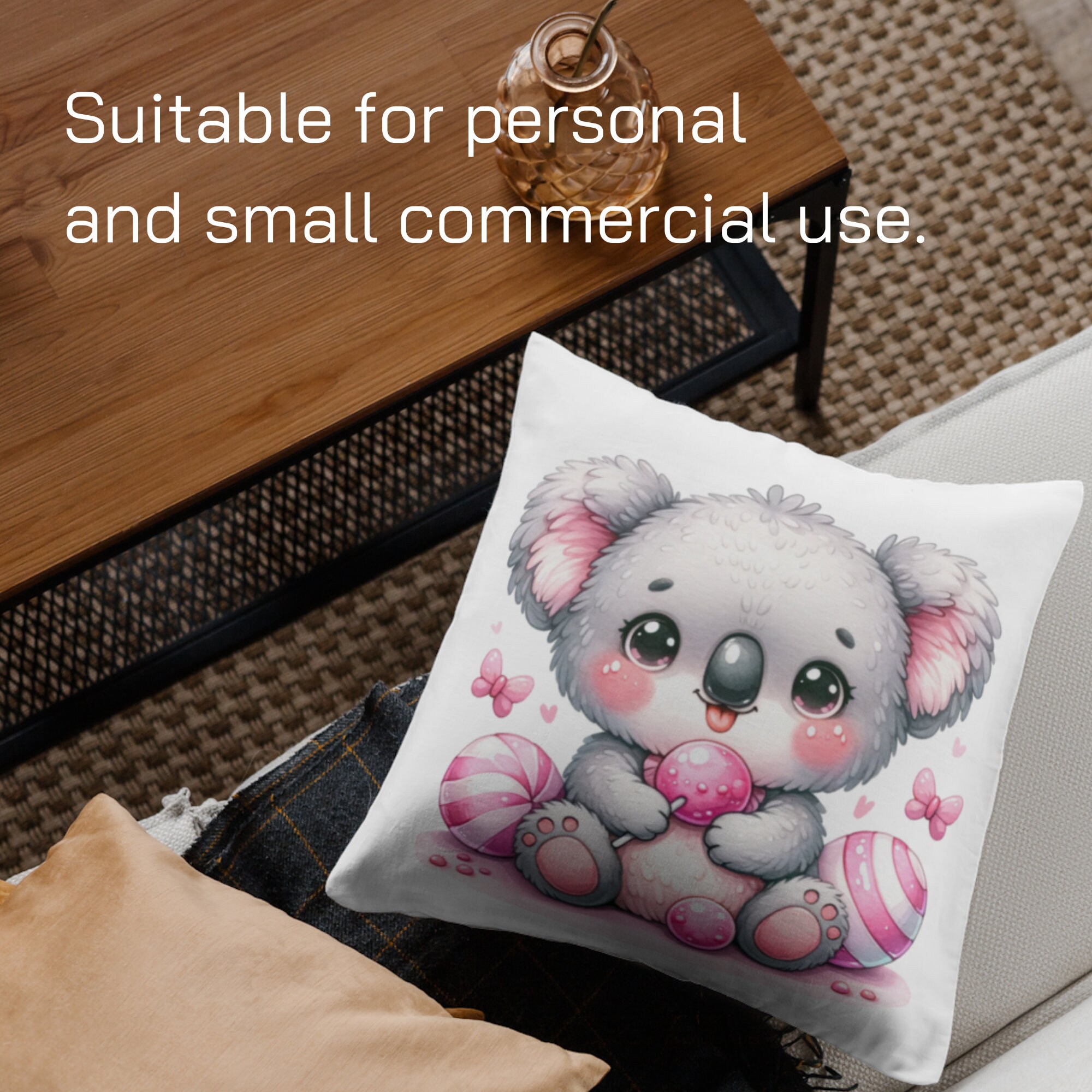 Cozy Koala Decor Clipart Collection | Watercolor Koala Art for Nursery ...