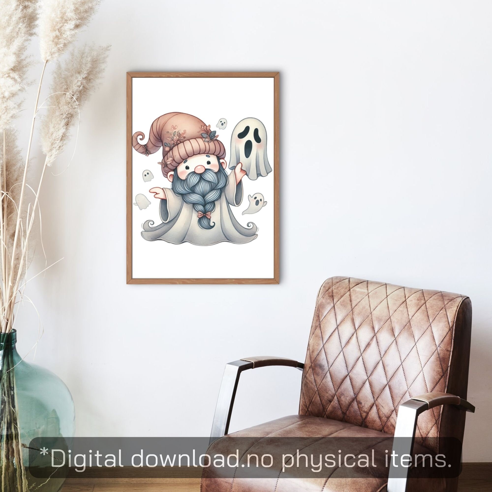 Ghost Gnome Halloween Clipart Collection | Cute and Spooky Watercolor ...