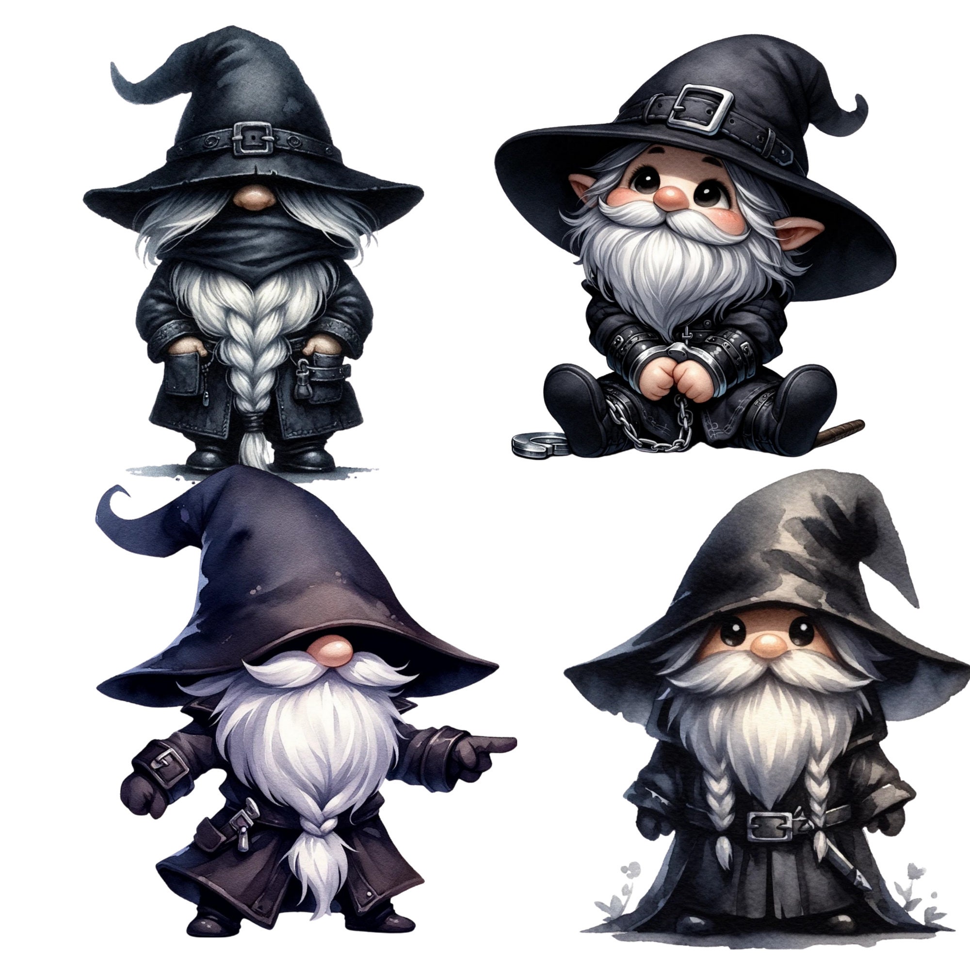Dark Fantasy Rogue Gnome Clipart Collection Black Theft Warrior ...