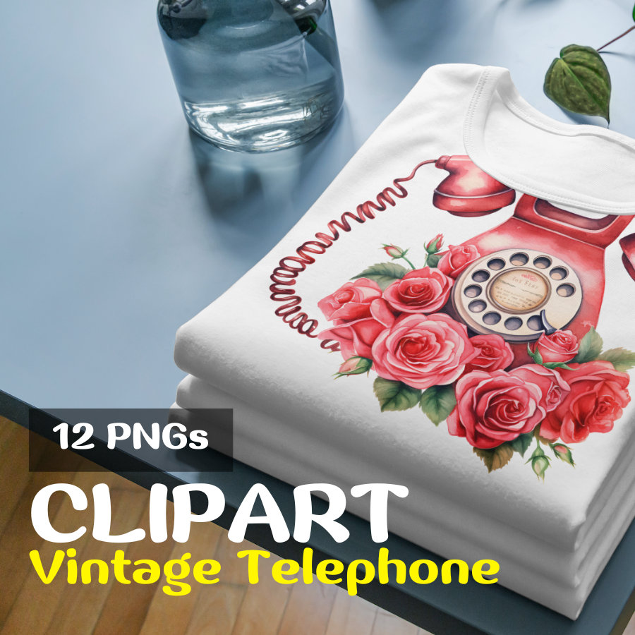 Antique Telephone PNG Clipart Set - Old Telephone & Cell Phone Clip Art ...