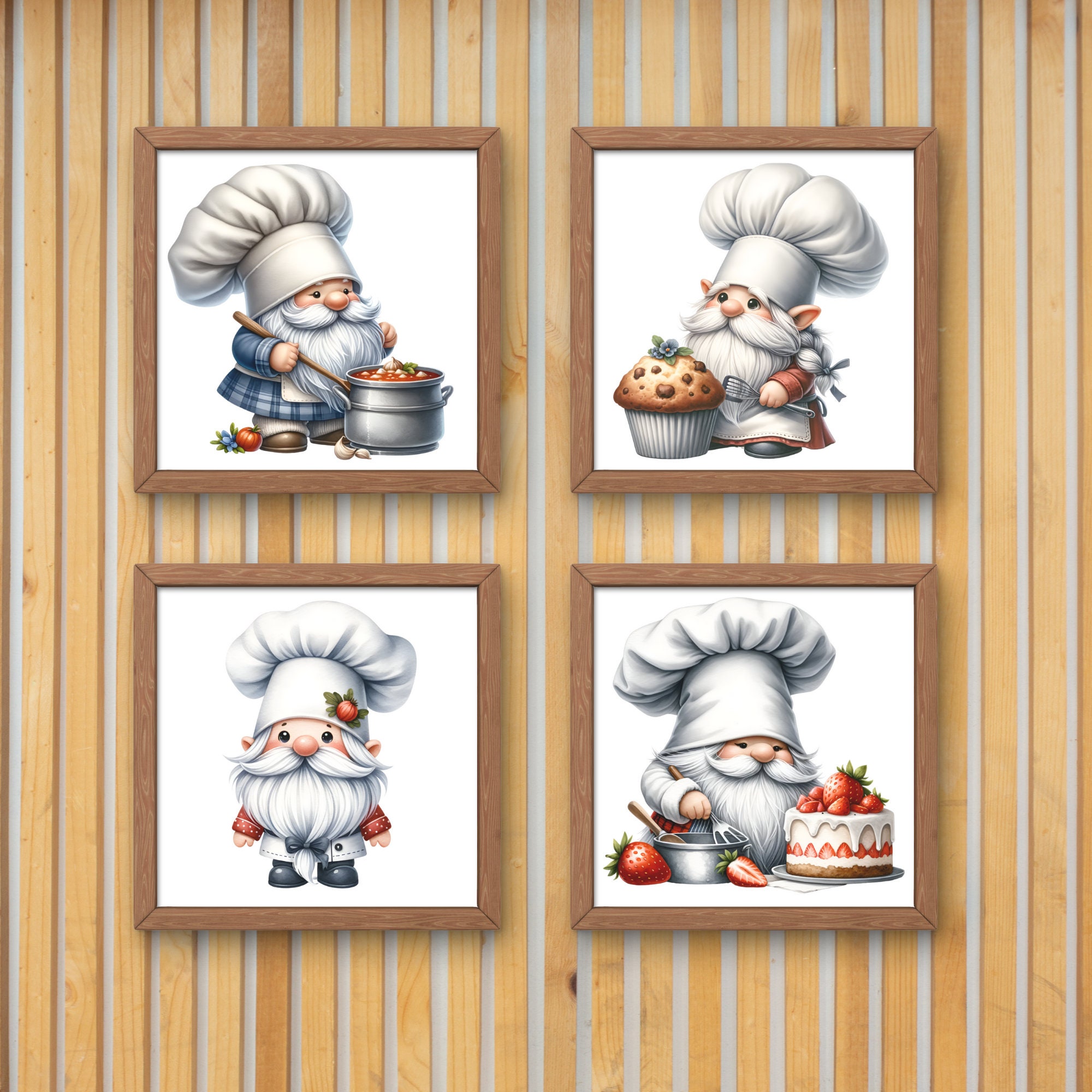 Chef Gnome Clipart -baker Gnome Png Cake Chef Clipart PNG Baked With ...