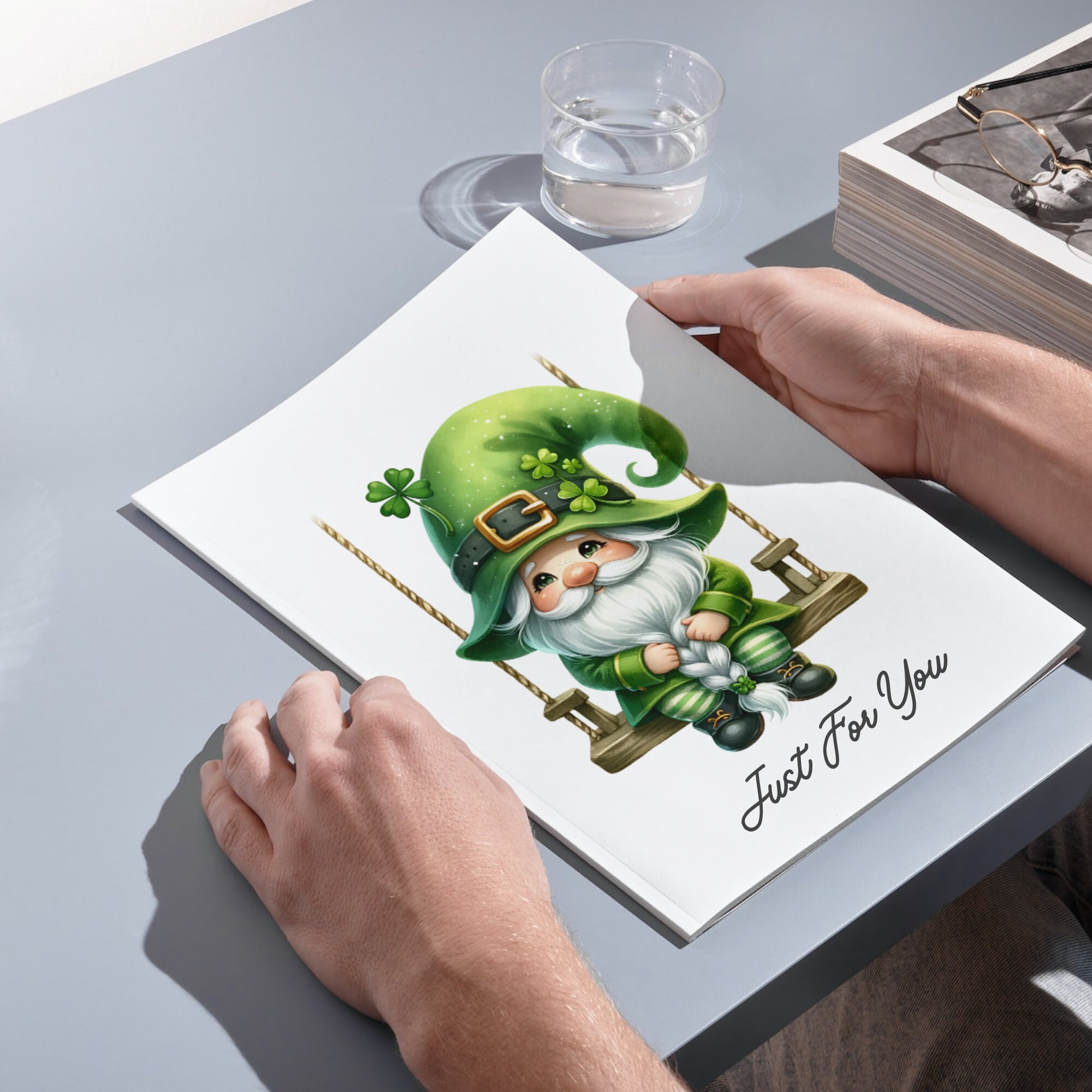 St. Patrick's Day Gnomes Clipart - Watercolor Gnome PNG, Irish Clover ...