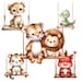 Baby Safari Png on the Swing Cute Jungle Animals PNG, Safari Nursery ...