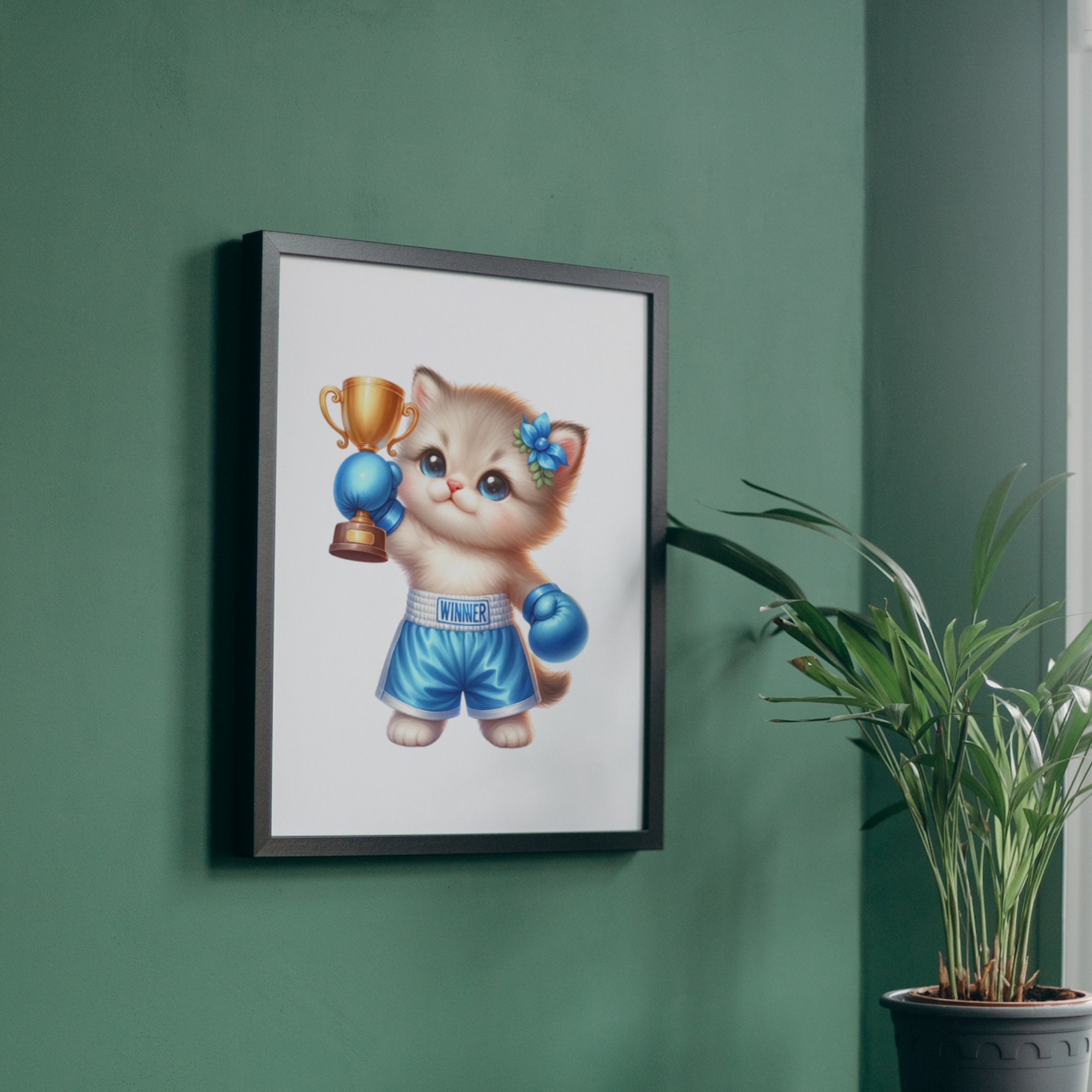 Boxing Cat Clipart - Baby Boxing Gifts Perfect for Her, Mom and Dad ...