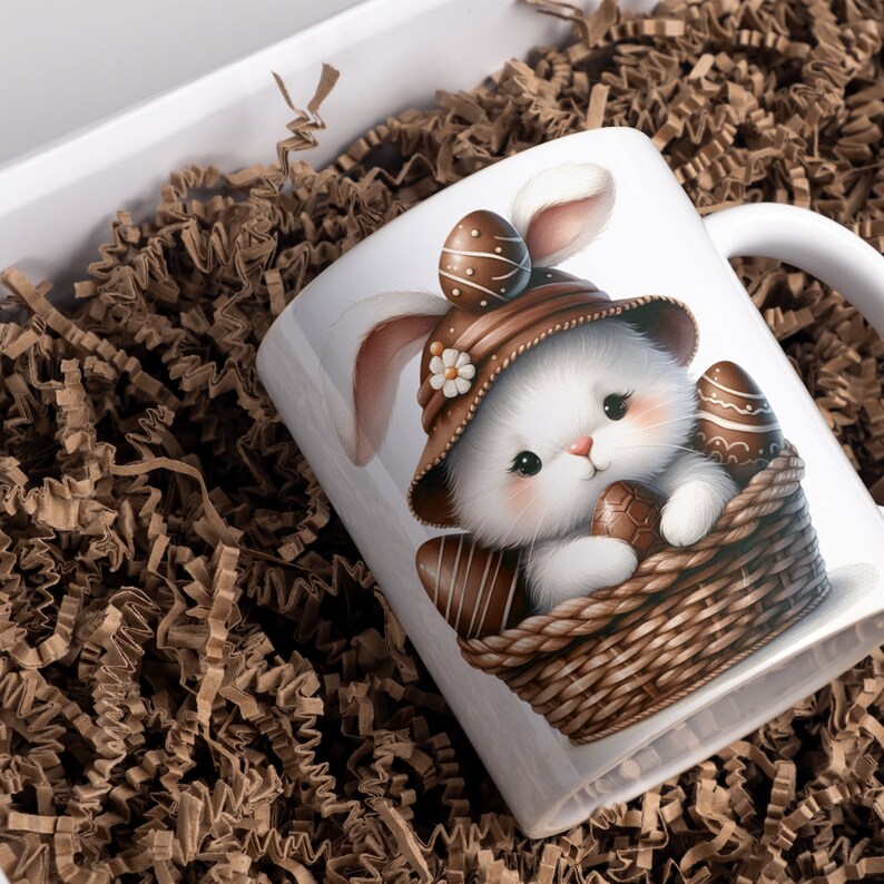 Cute Easter Bunny & Chocolate Eggs Clipart - Watercolor Rabbits With ...