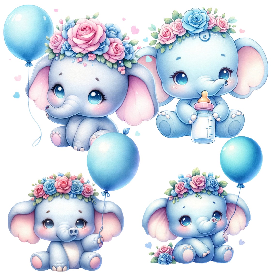 Baby Elephant Png Animals Clipart Cute Elephant Safari Nursery Decor ...