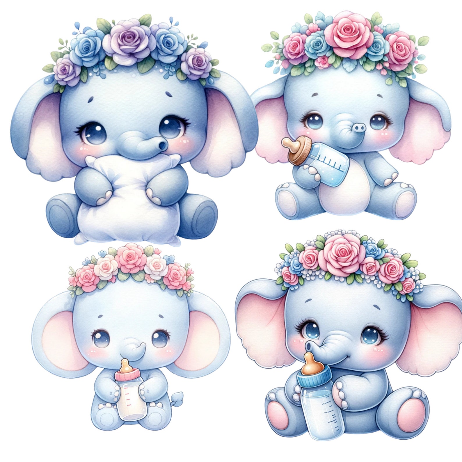 Baby Elephant Png Animals Clipart Cute Elephant Safari Nursery Decor ...
