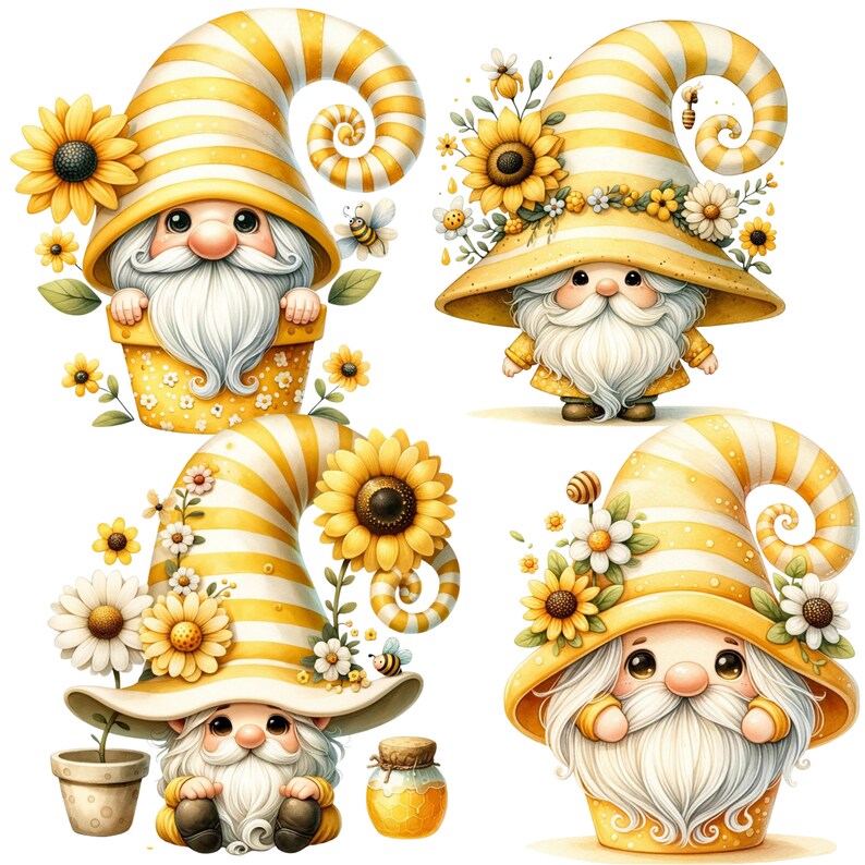Enchanting Garden Gnome Clipart Collection Flower Pot Gnomes PNG ...