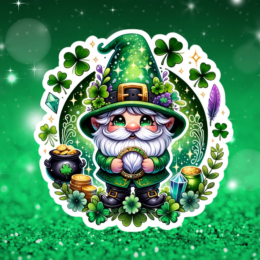 St. Patrick's Day Irish Gnome Clipart Png-spring Gnome Clipart Bundle ...