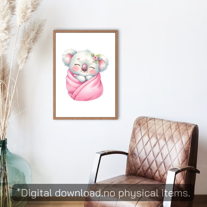 Cozy Koala Decor Clipart Collection | Watercolor Koala Art for Nursery ...