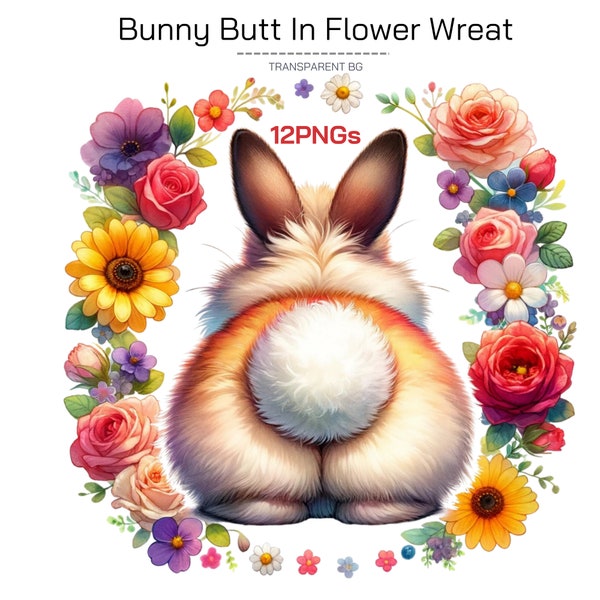 Bunny Butt Clipart - Etsy