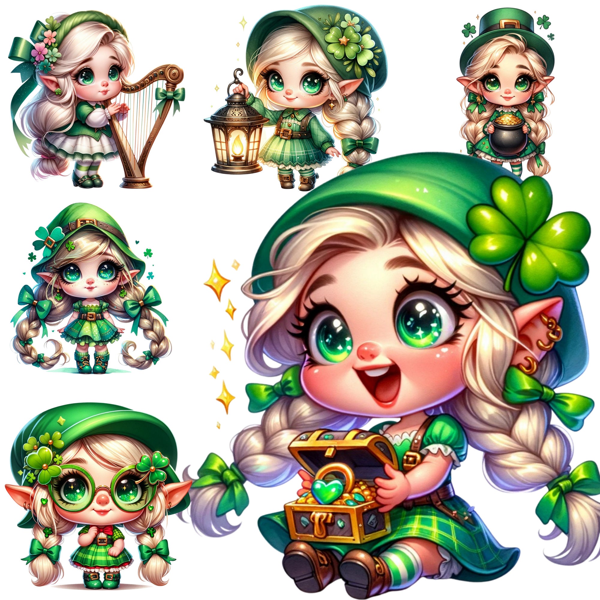 St. Patrick's Day Gnome Clipart Bundle - Festive Irish Themed Gnomes ...