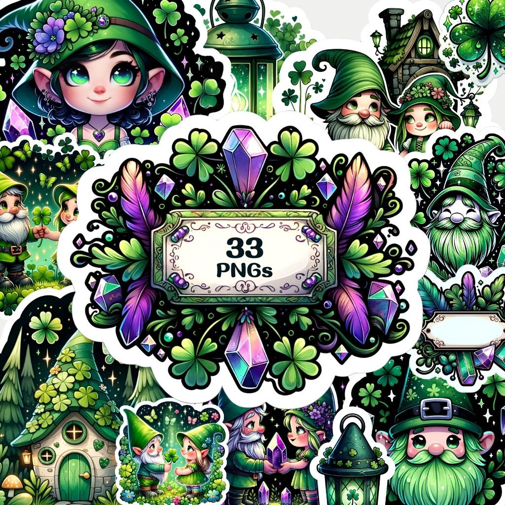 Gnome Graphics for St Patrick Days - Spring Gnome Clipart, Gnome ...