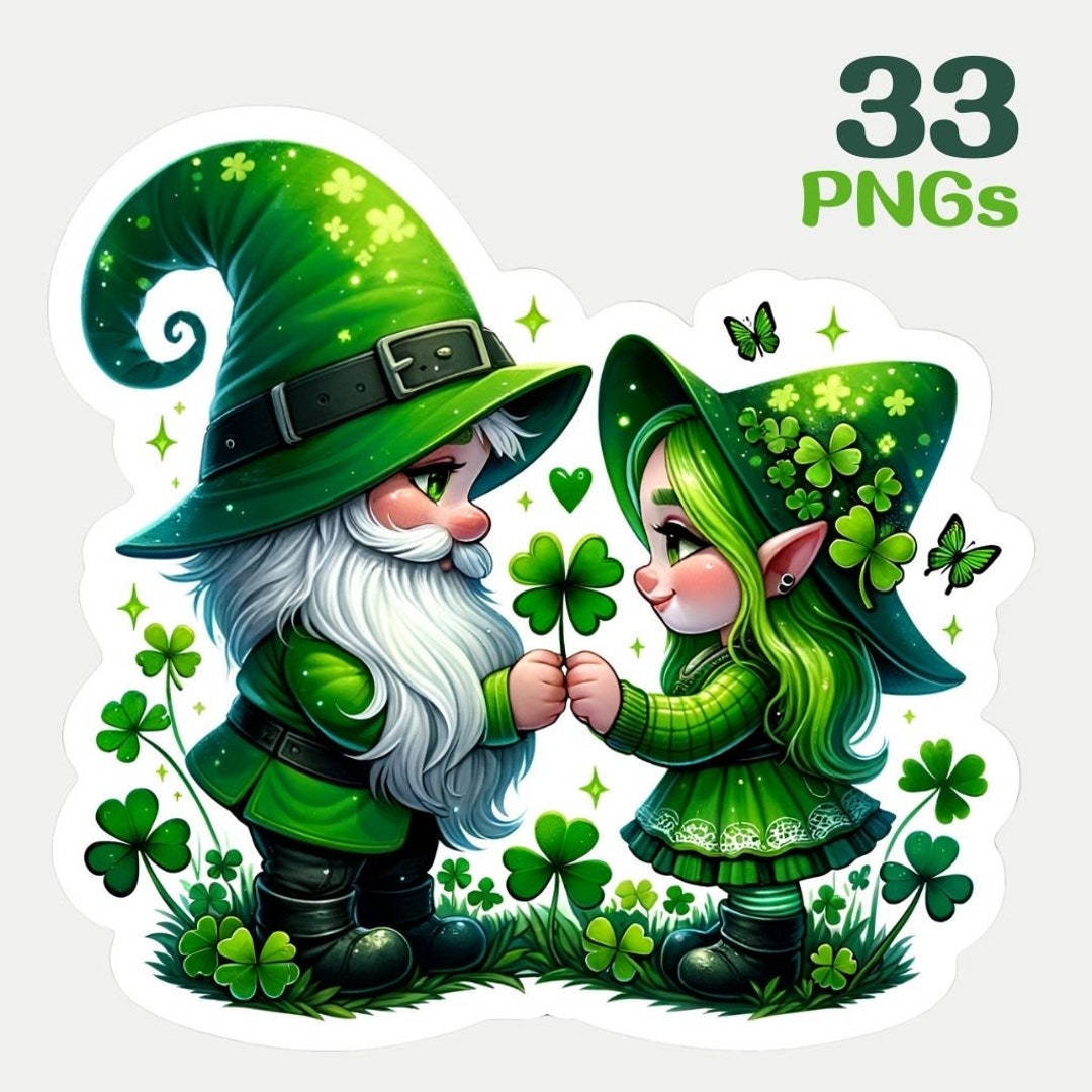 Gnome Graphics for St Patrick Days - Spring Gnome Clipart, Gnome ...