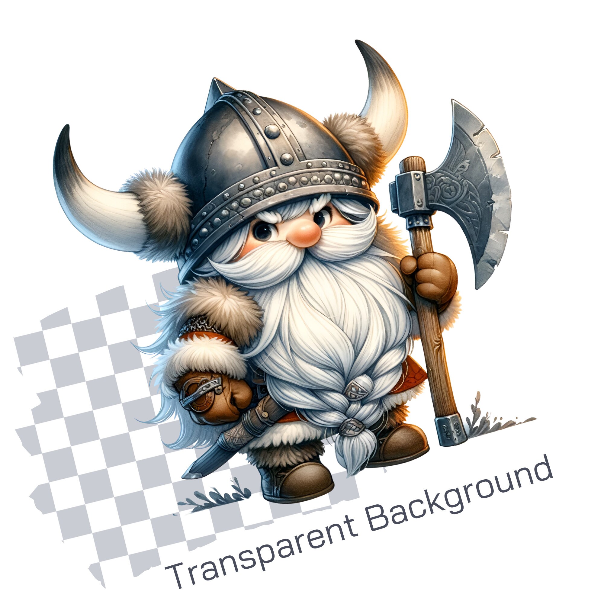 Nordic Viking Gnome Clipart Png - Cute Viking Gnome Clipart in ...