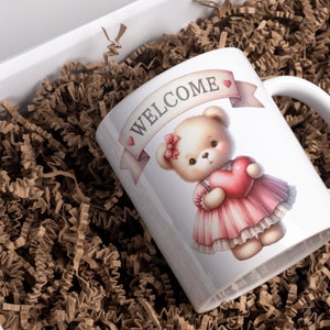 Welcome Baby Teddy Bear Clipart Bundle Png Pink Collection - Perfect ...