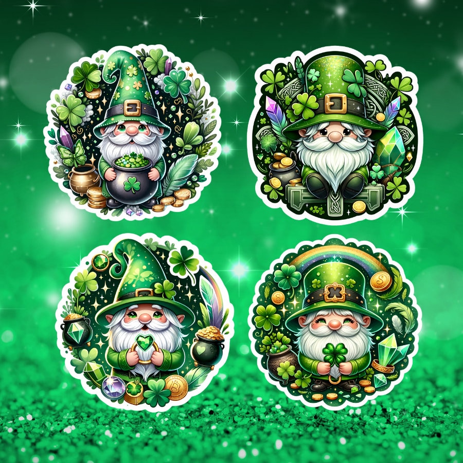 St. Patrick's Day Irish Gnome Clipart Png-spring Gnome Clipart Bundle ...