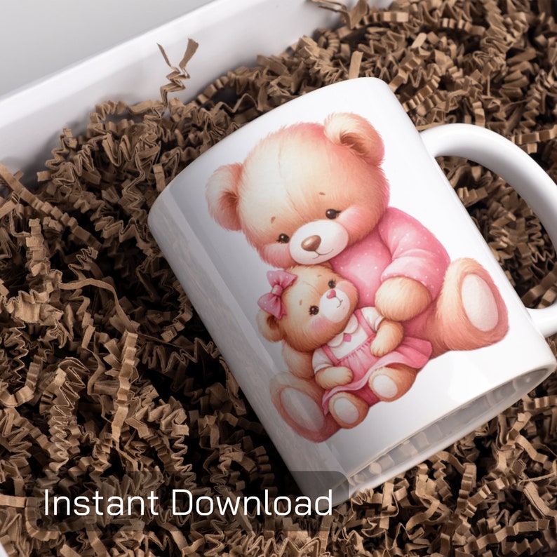 Mama Bear & Baby Bear PNG Clipart Collection | Mother's Day Baby Shower ...