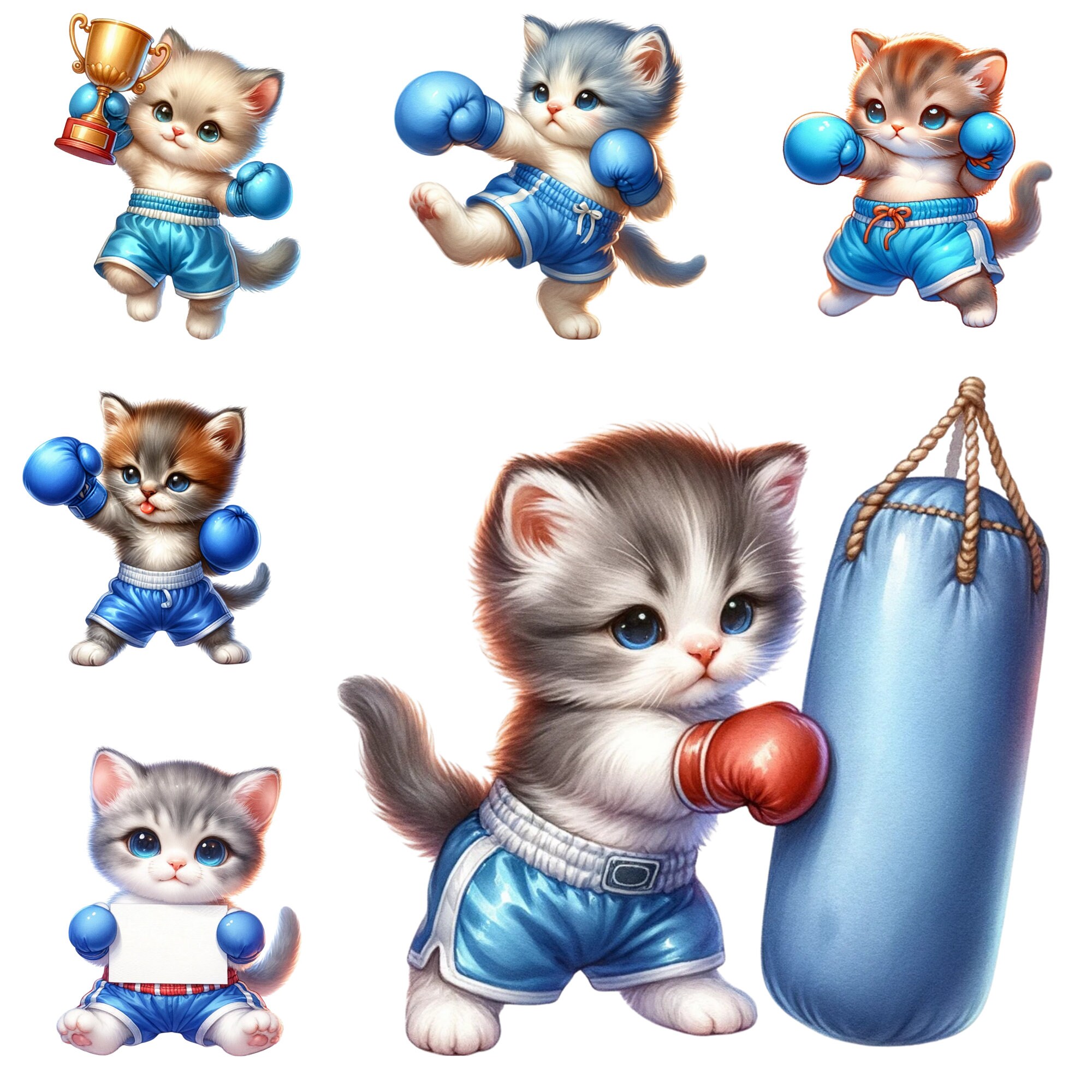 Boxing Cat Clipart - Baby Boxing Gifts Perfect for Her, Mom and Dad ...