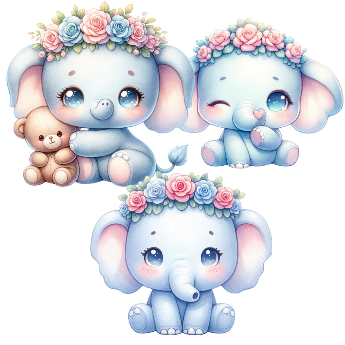 Baby Elephant Png Animals Clipart Cute Elephant Safari Nursery Decor ...