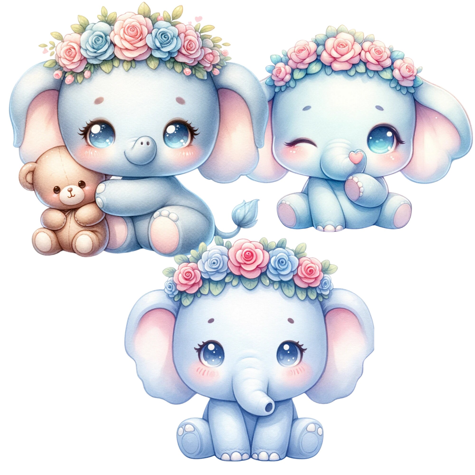 Baby Elephant Png Animals Clipart Cute Elephant Safari Nursery Decor ...