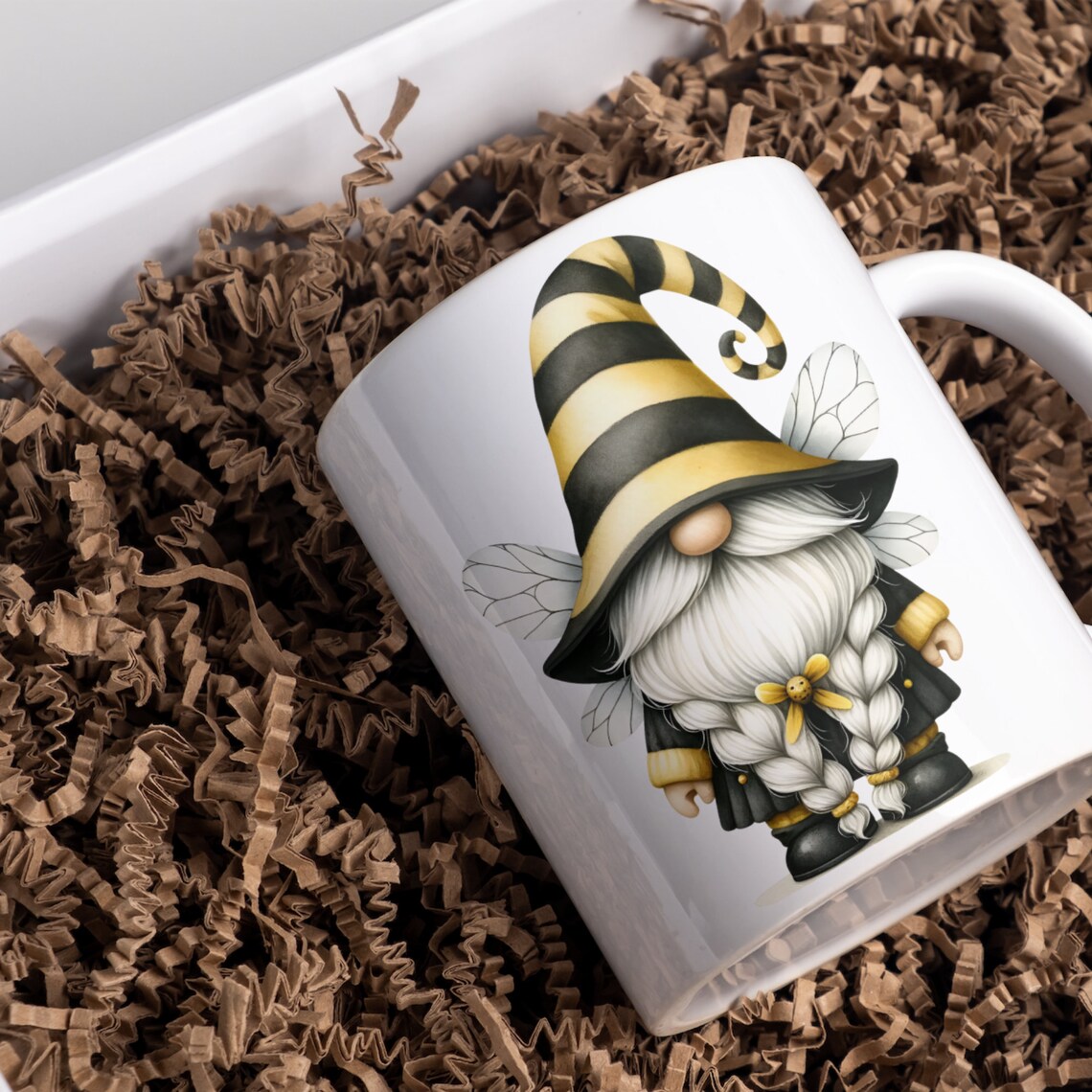 Bumble Bee Gnome Clipart Cute Gardening Gnomes PNG, Spring Honey Bee ...
