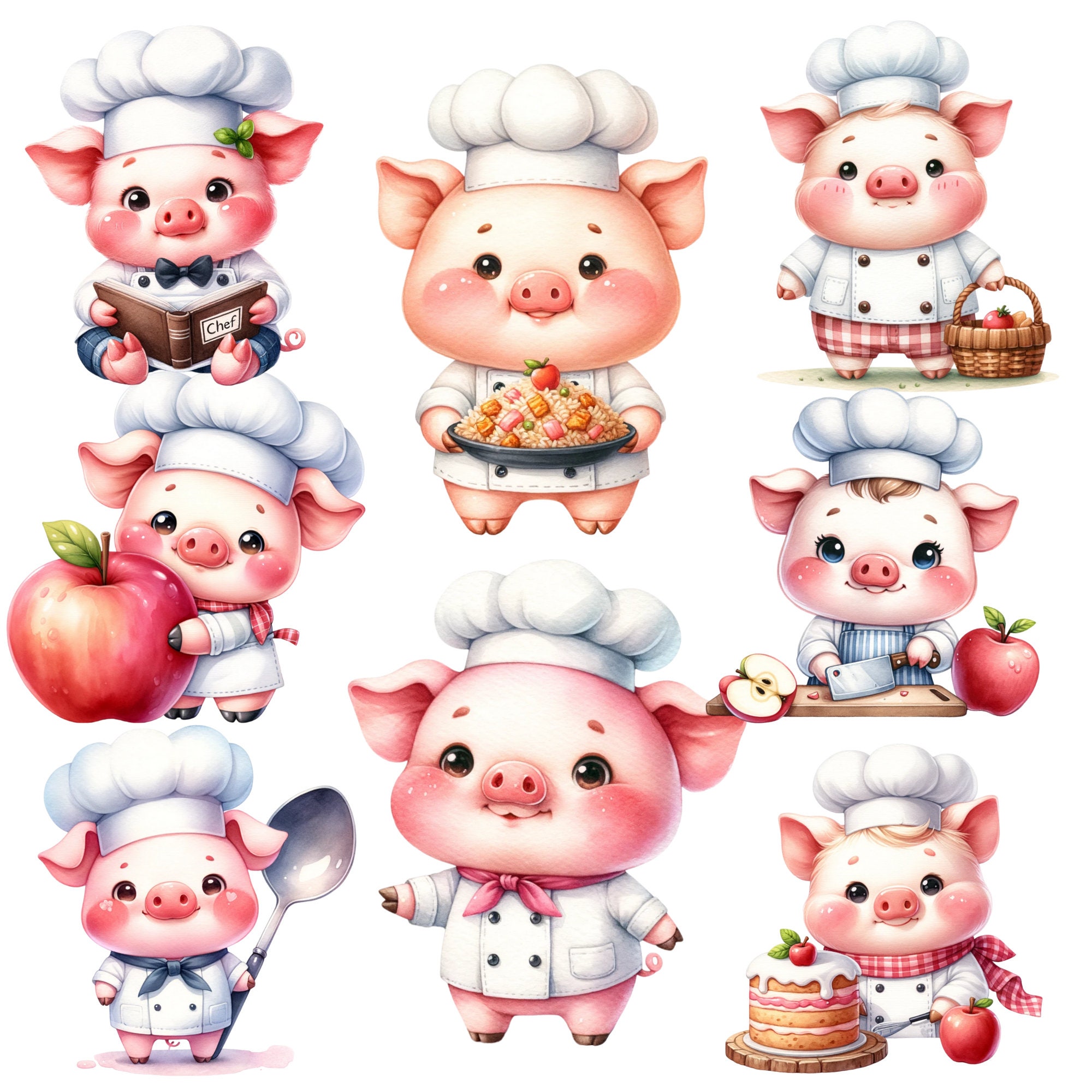 Pig Chef Illustration Sublimation - Perfect Gift for Father, DIY ...