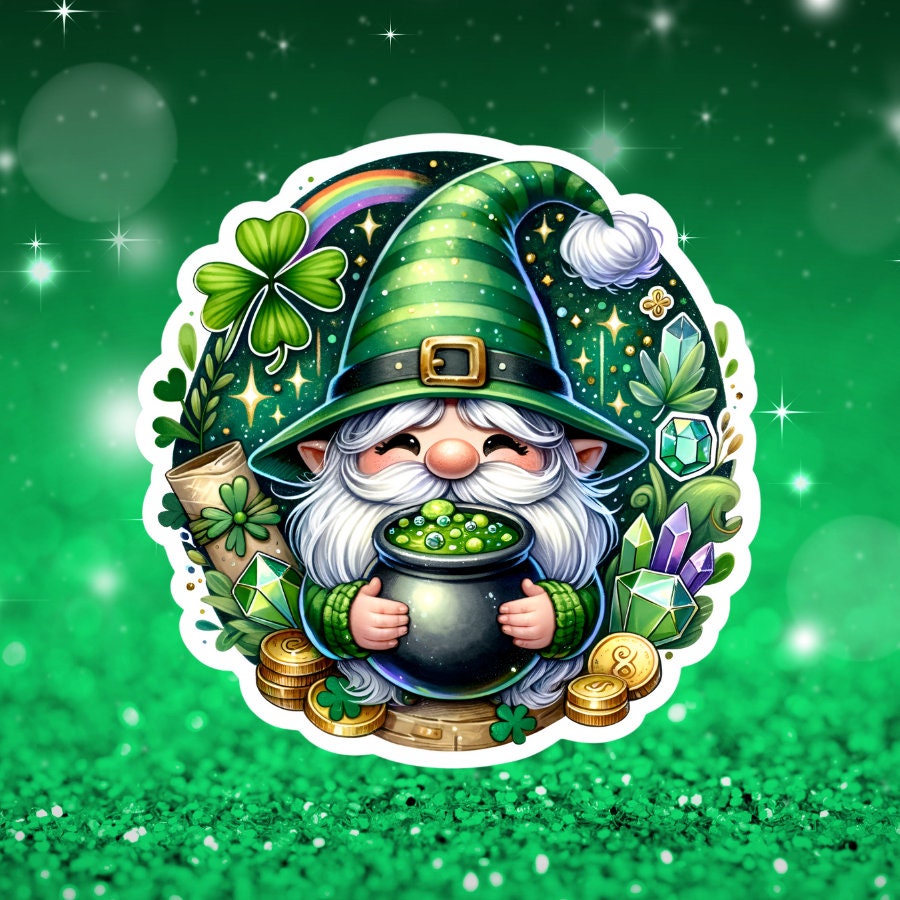 St. Patrick's Day Irish Gnome Clipart Png-spring Gnome Clipart Bundle ...