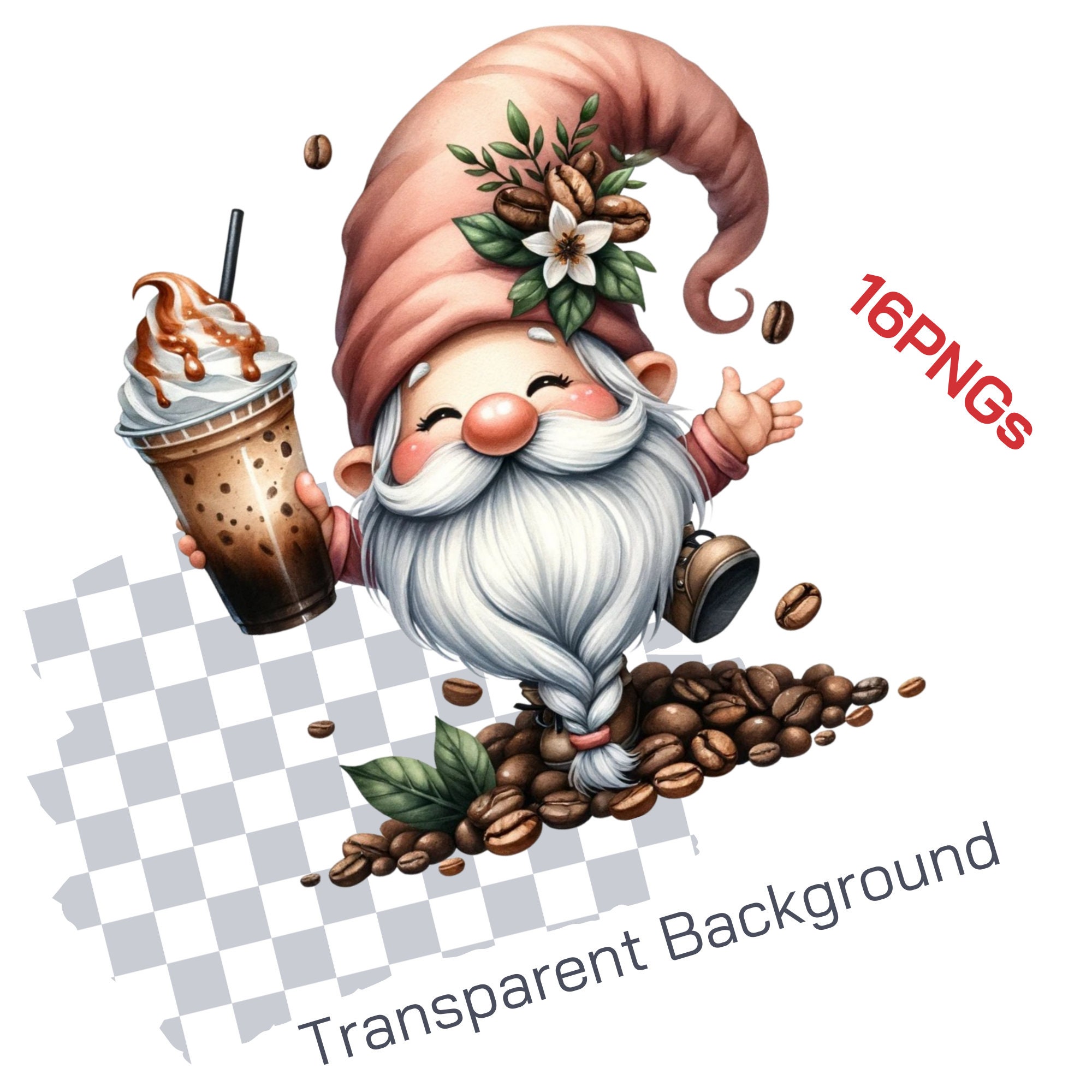 Gnome Coffee Clipart Bundle Coffee Lover Gift ,gnomes Sublimation ...