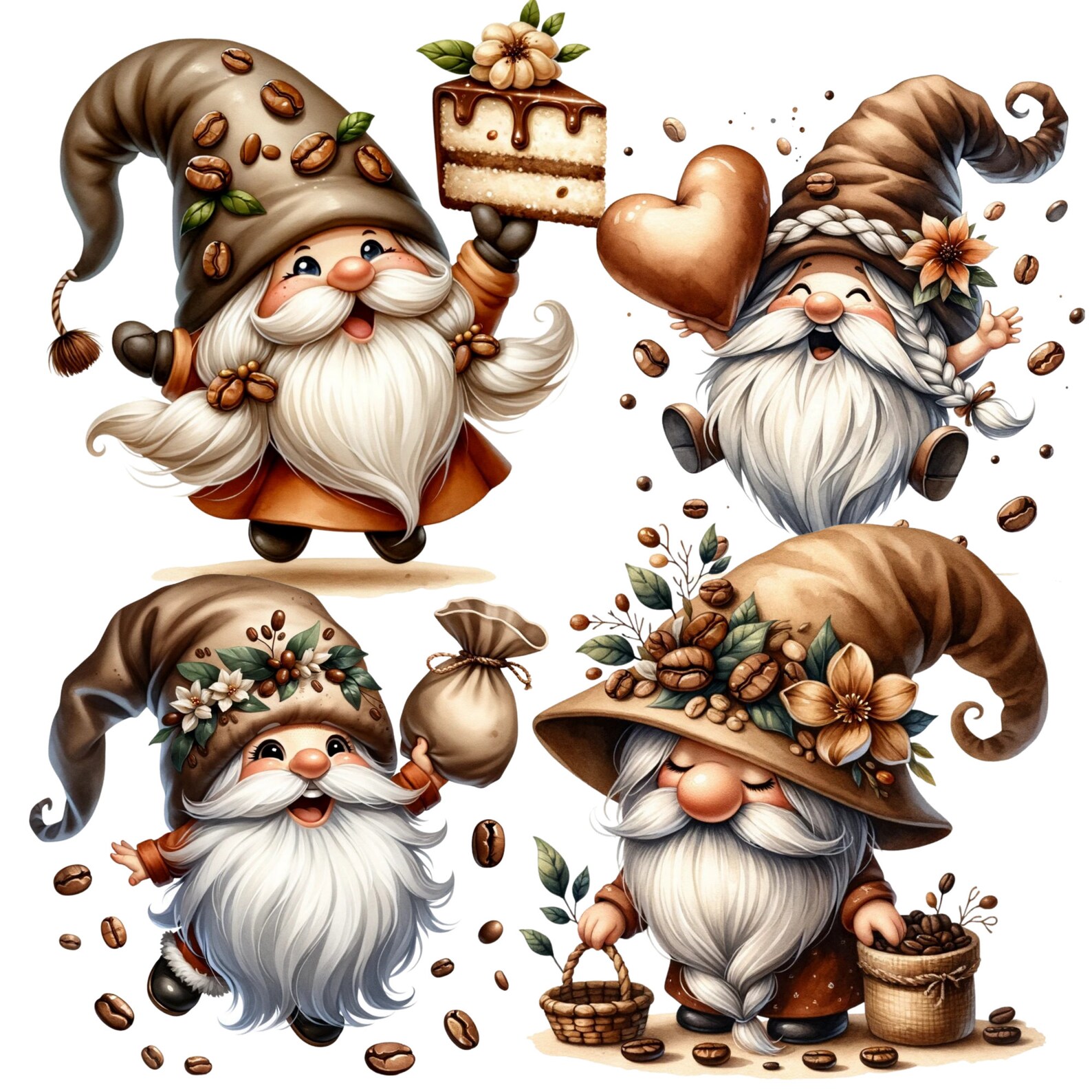 Gnome Coffee Clipart Bundle - Coffee Lover Gift ,gnomes Sublimation ...