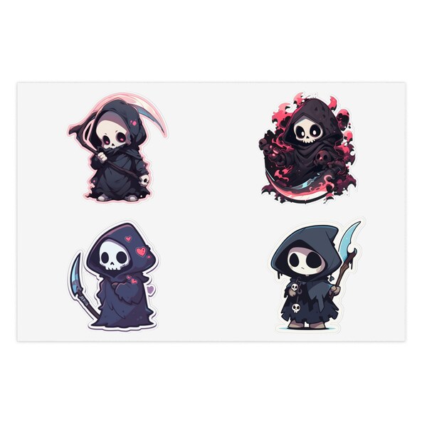 Cute Grim Reaper Stickers - Etsy