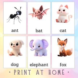 Alphabet Flash Cards Printable | Nature Themed Alphabet Cards ...