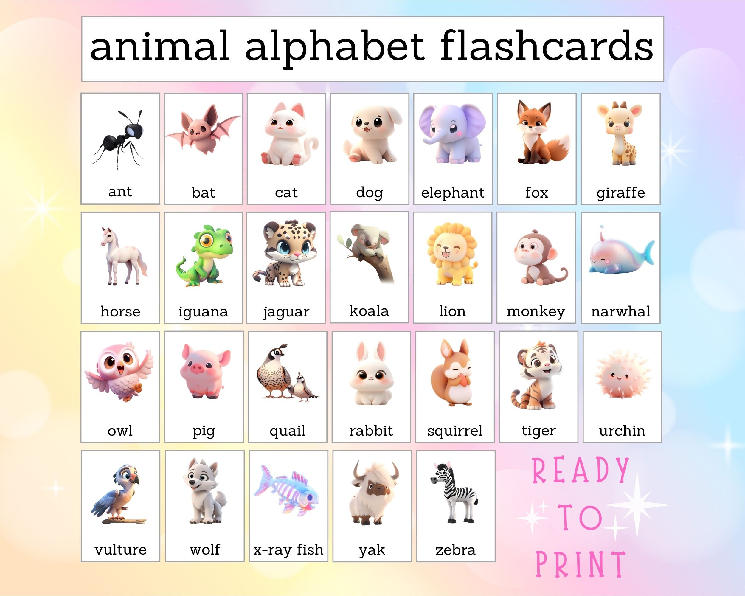 Alphabet Flash Cards Printable | Nature Themed Alphabet Cards ...