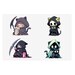 Grim Reaper and Cat Kawaii Stickersheet: Delightfully Charming Designs ...