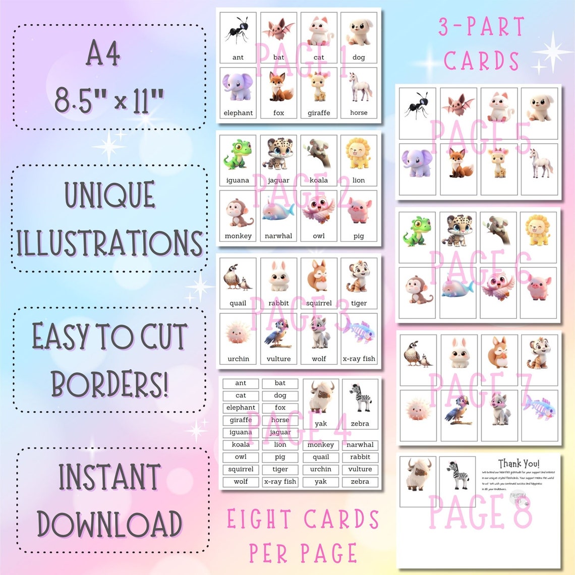 Alphabet Flash Cards Printable | Nature Themed Alphabet Cards ...